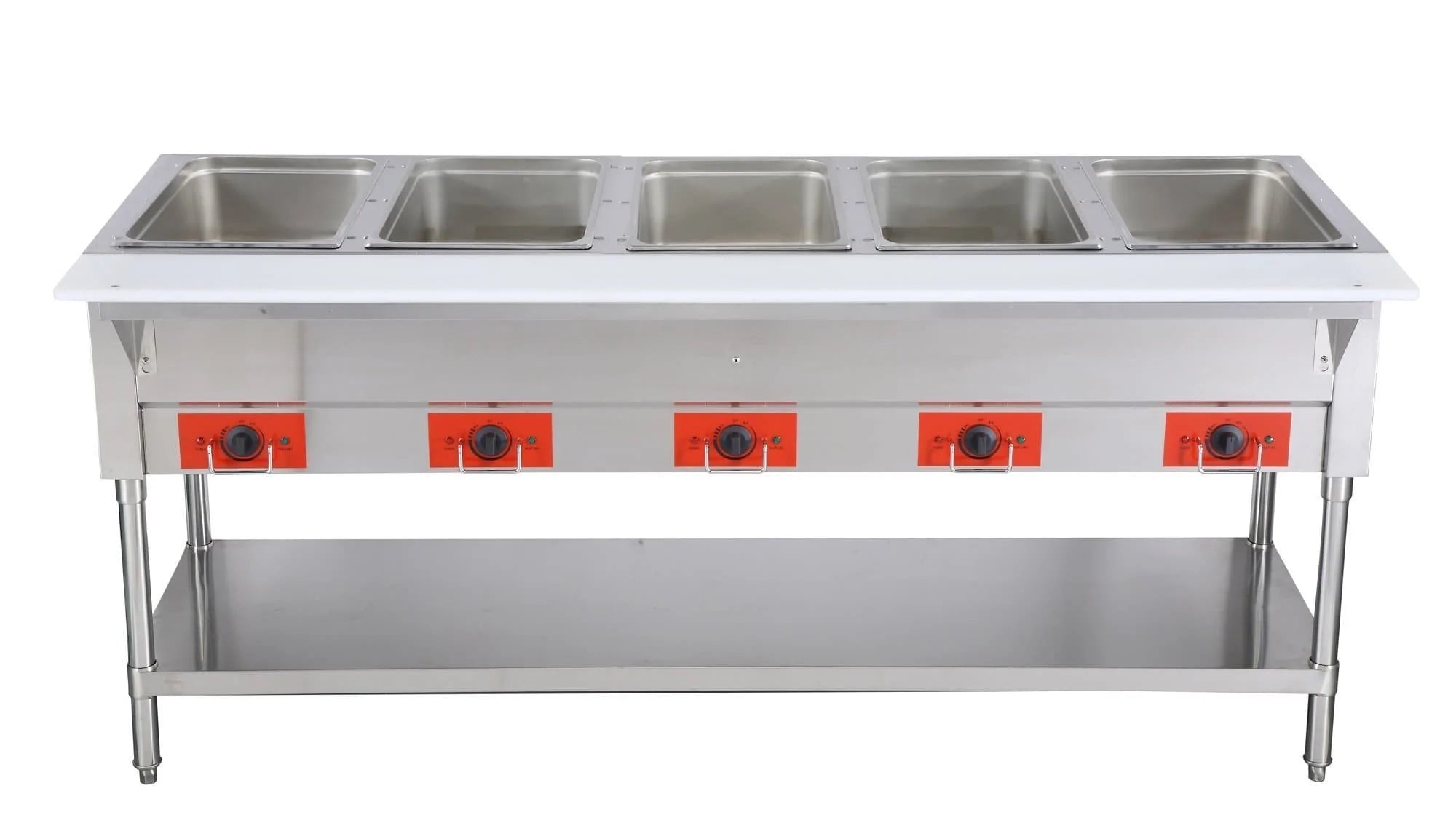 Omega FZ-06E Electric 5 Well Steam Table - 208-240V, NO WATER REQUIRED ...